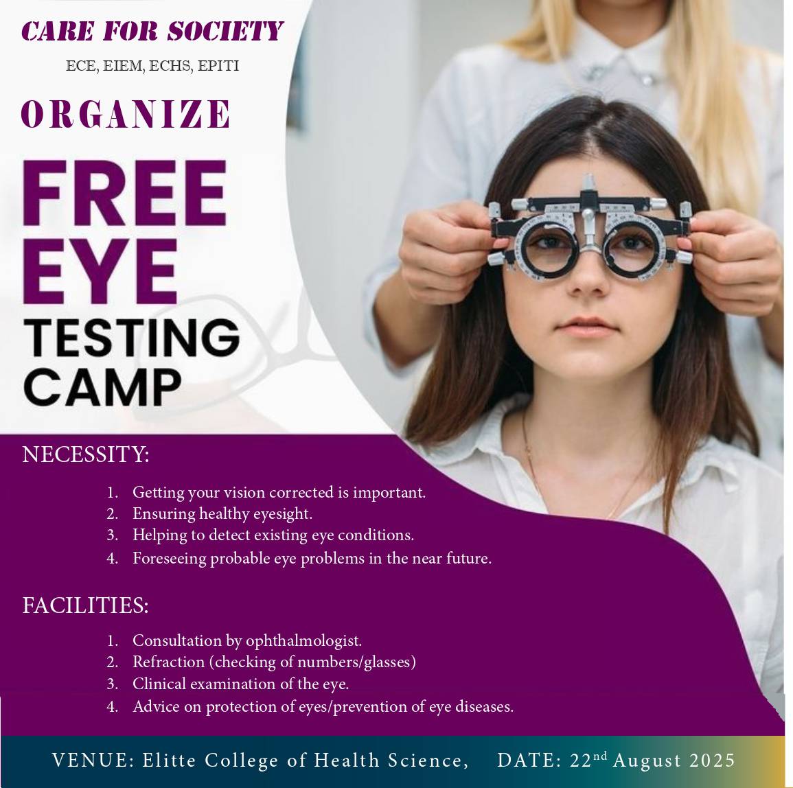 Final Report Eye Testing Camp Held on August 22, 2025
